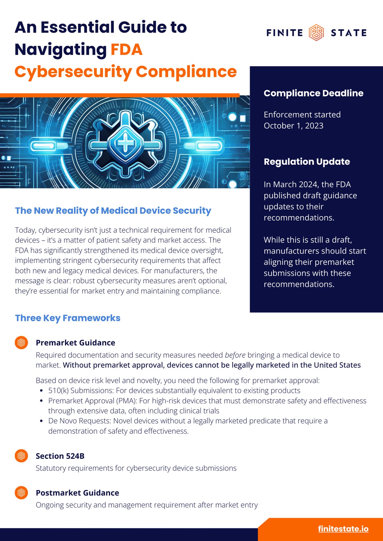 FDA Cybersecurity Compliance (Free Datasheet)